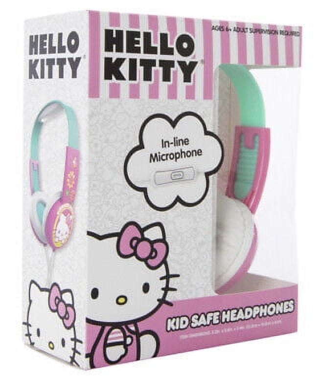 Hello Kitty Wired Kid Safe Headphones Pink/blue - Walmart.com
