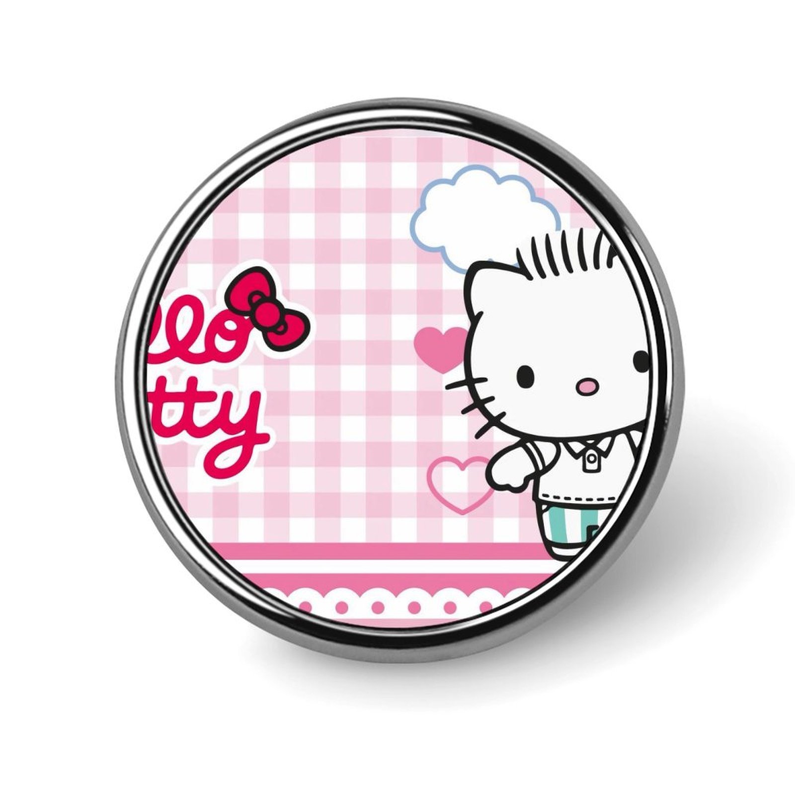 Hello Kitty Kid Tumbler Wrap DIY Round Badge Aluminum Alloy Badges ...