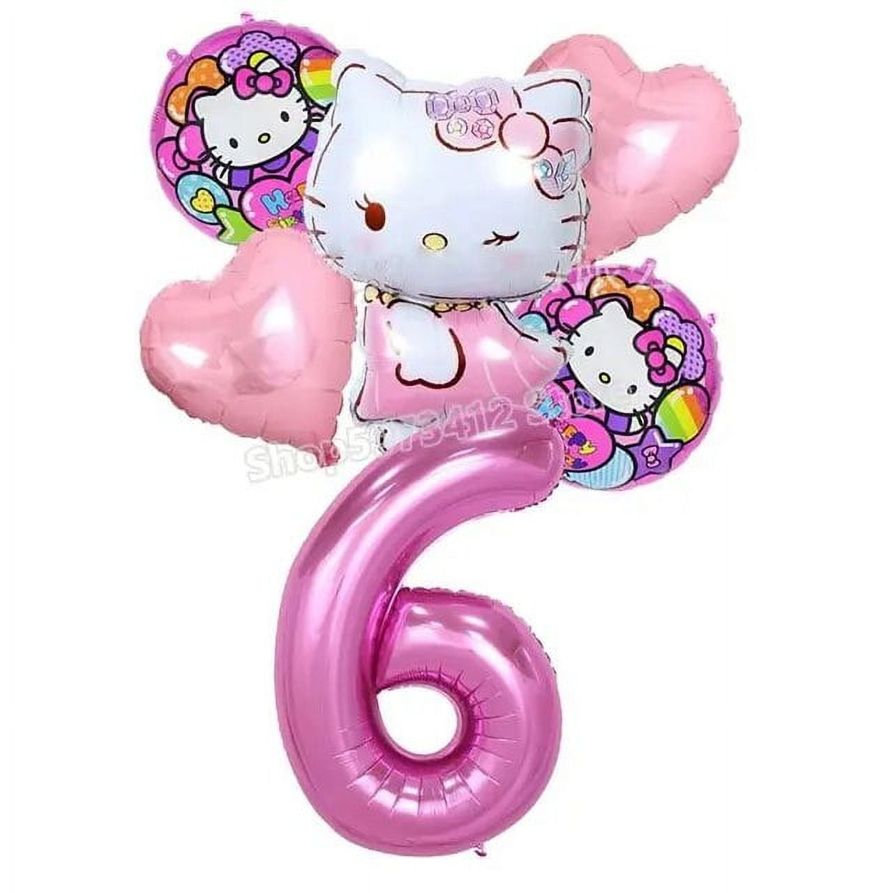 Hello Kitty Kids Birthday Party Supplies Pink KT Cat Theme DIY ...