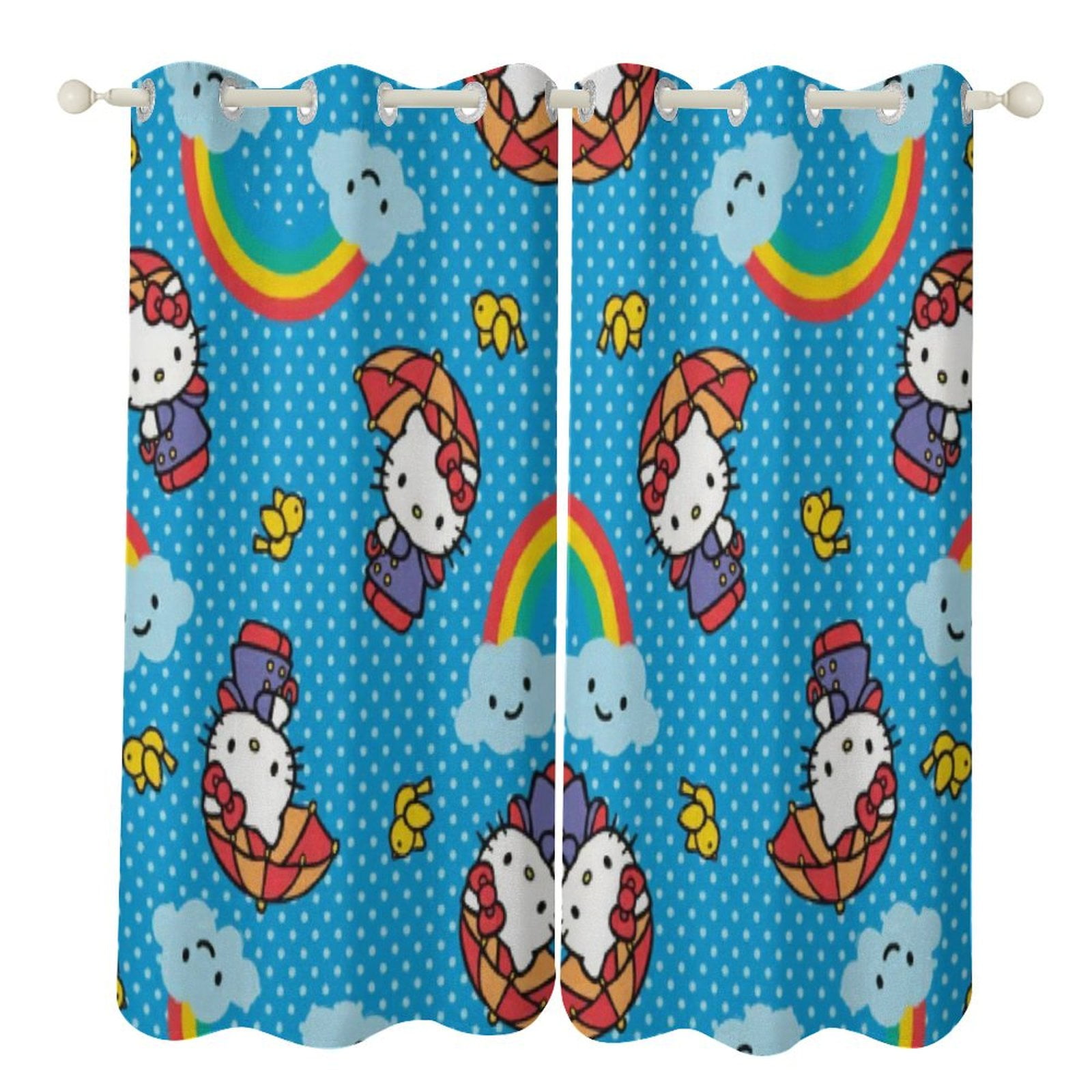 Hello Kitty Kids Curtains 52 X 72 Inch,Cartoon Blackout Curtains ...