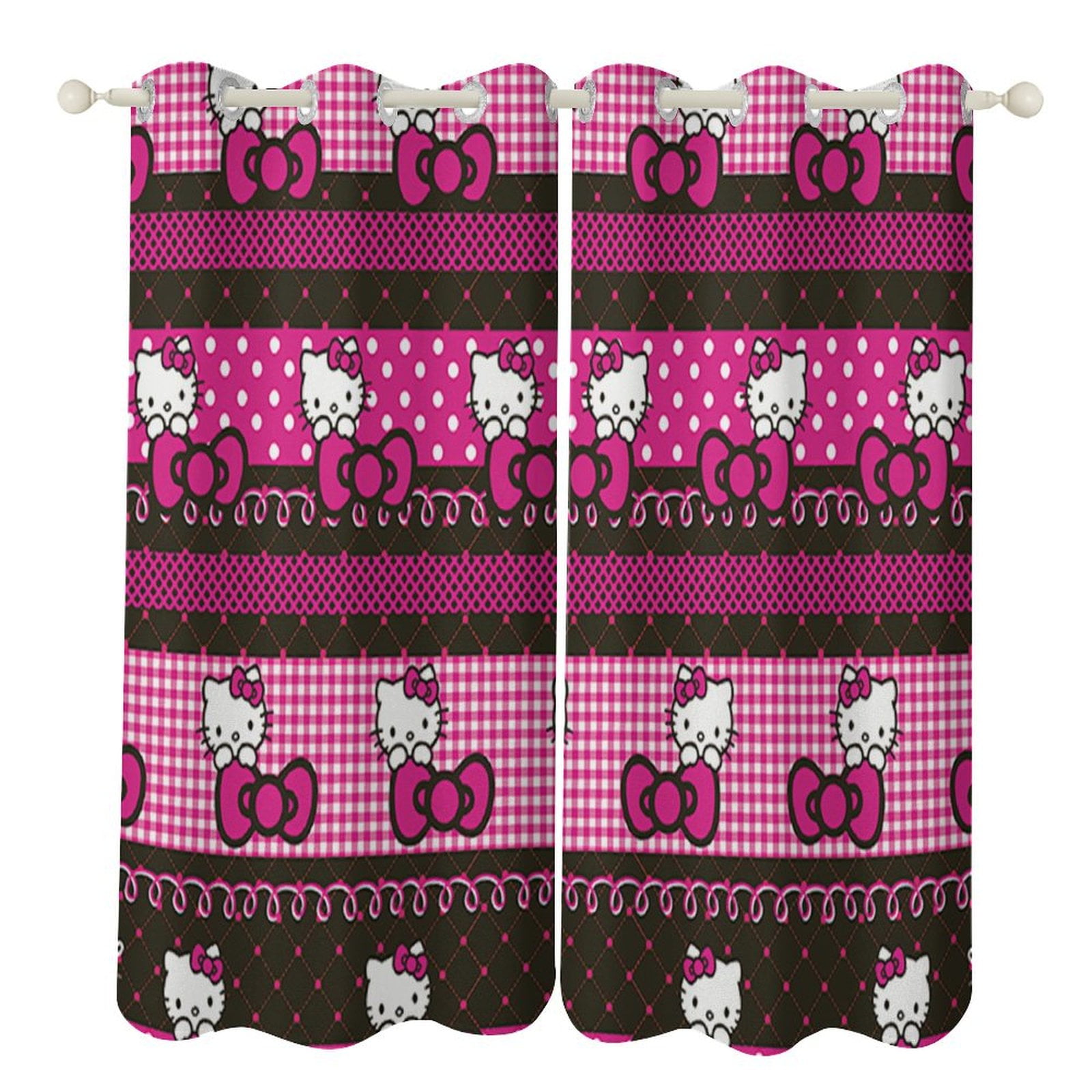 Hello Kitty Kids Curtains 52 X 72 Inch,Cartoon Blackout Curtains ...