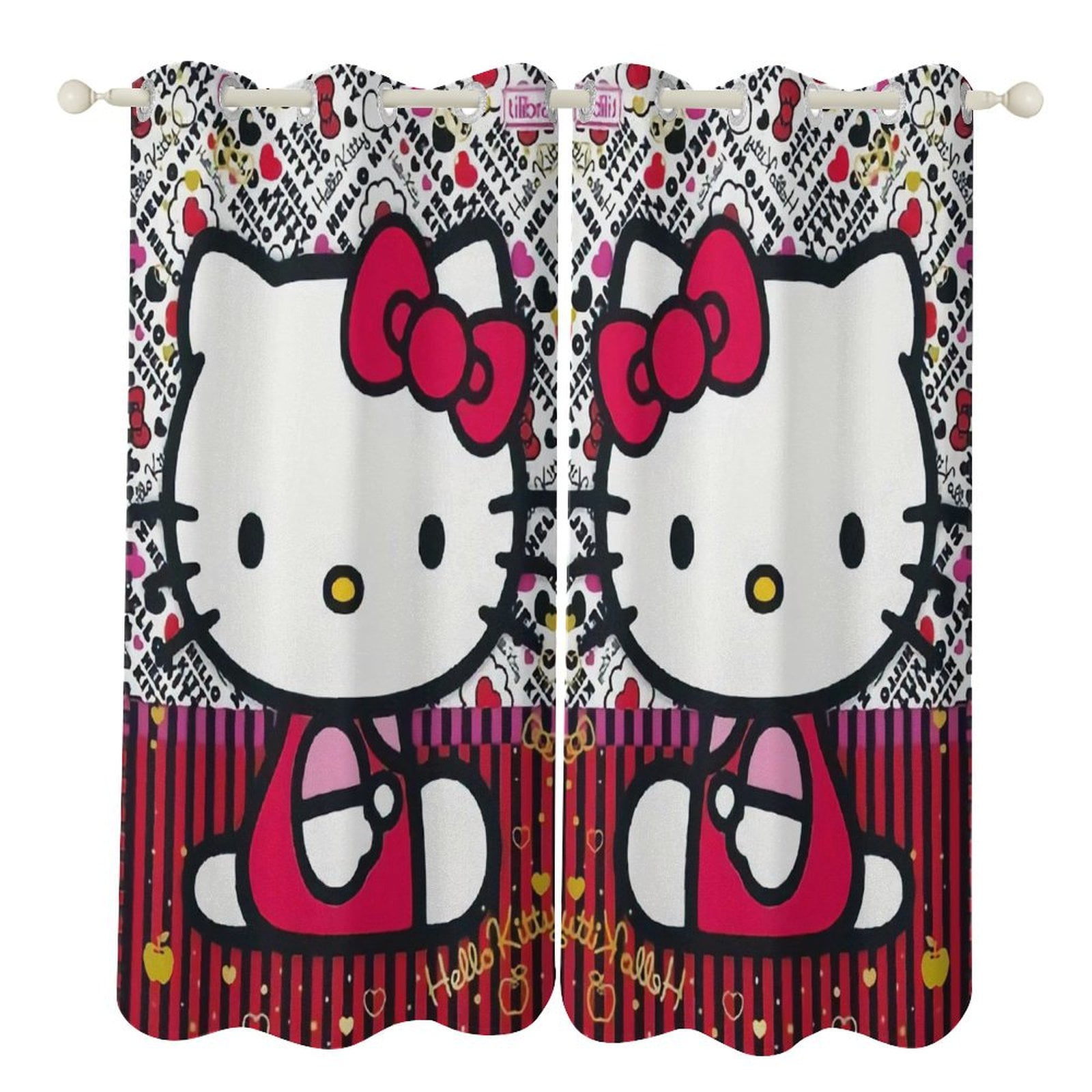 Hello Kitty Kids Curtains 52 X 72 Inch,Cartoon Blackout Curtains ...