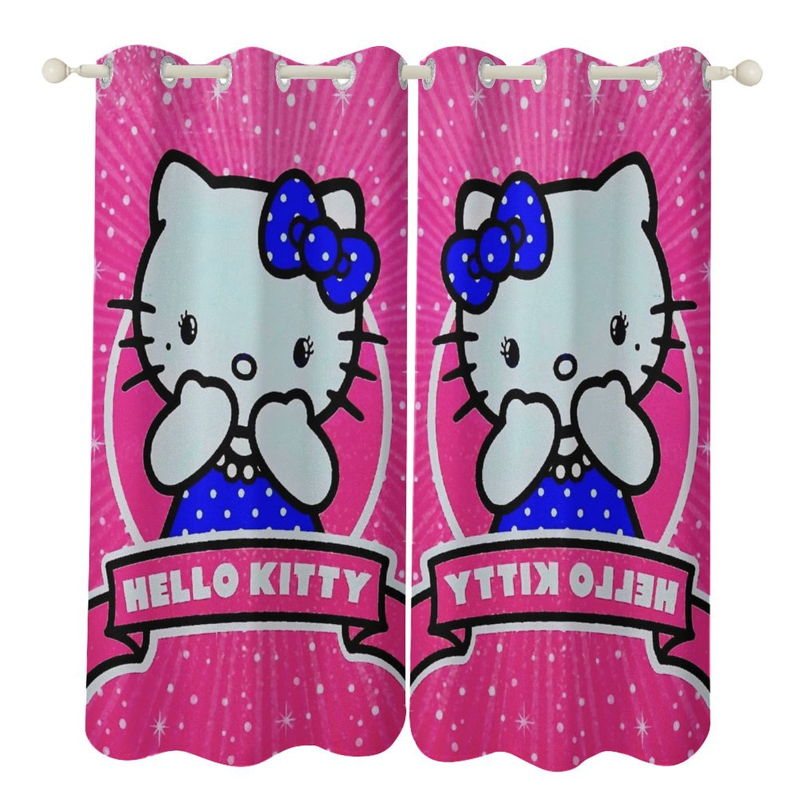Hello Kitty Kids Curtains 52 X 84 Inch,Cartoon Blackout Curtains ...