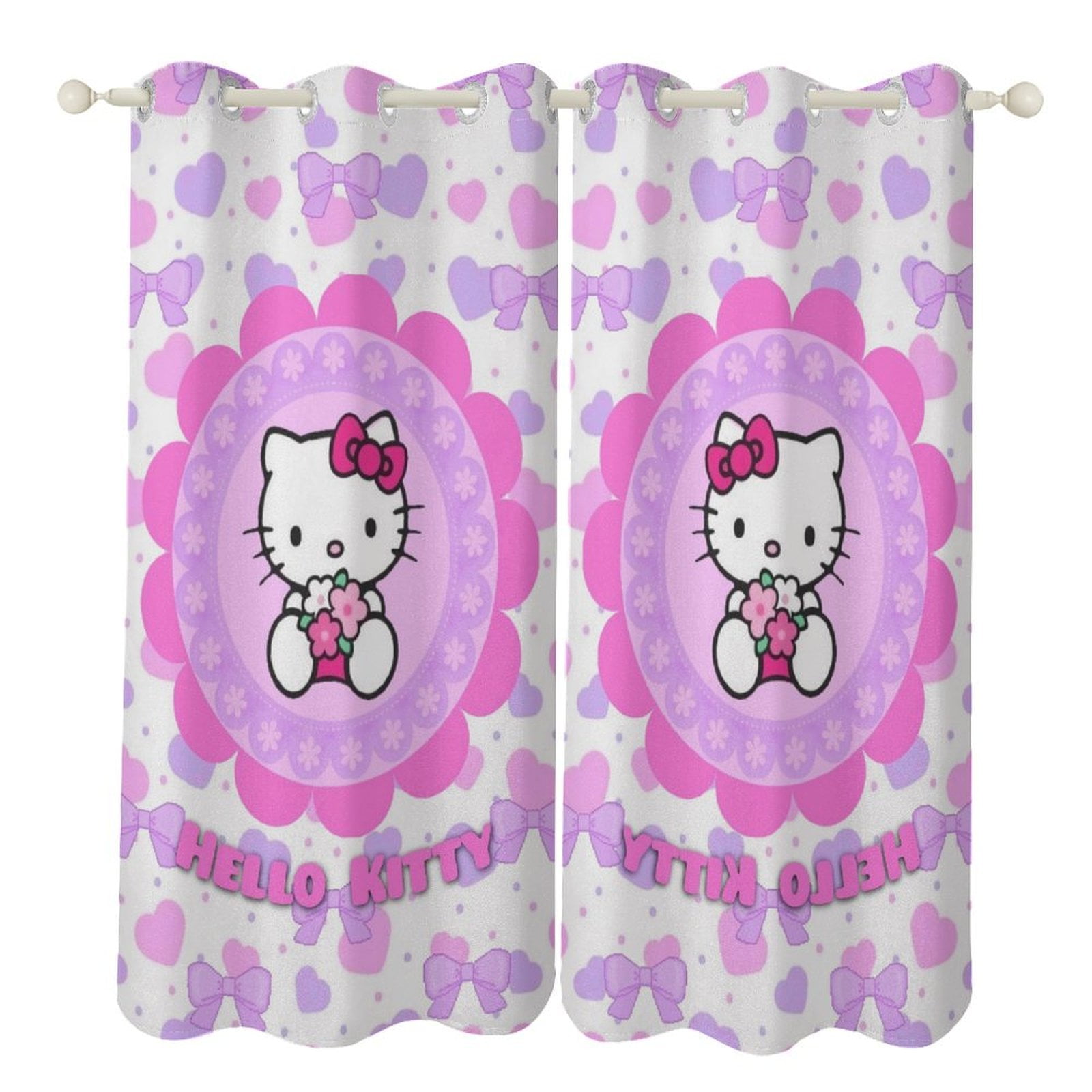 Hello Kitty Kids Curtains 52 X 84 Inch,Cartoon Blackout Curtains ...