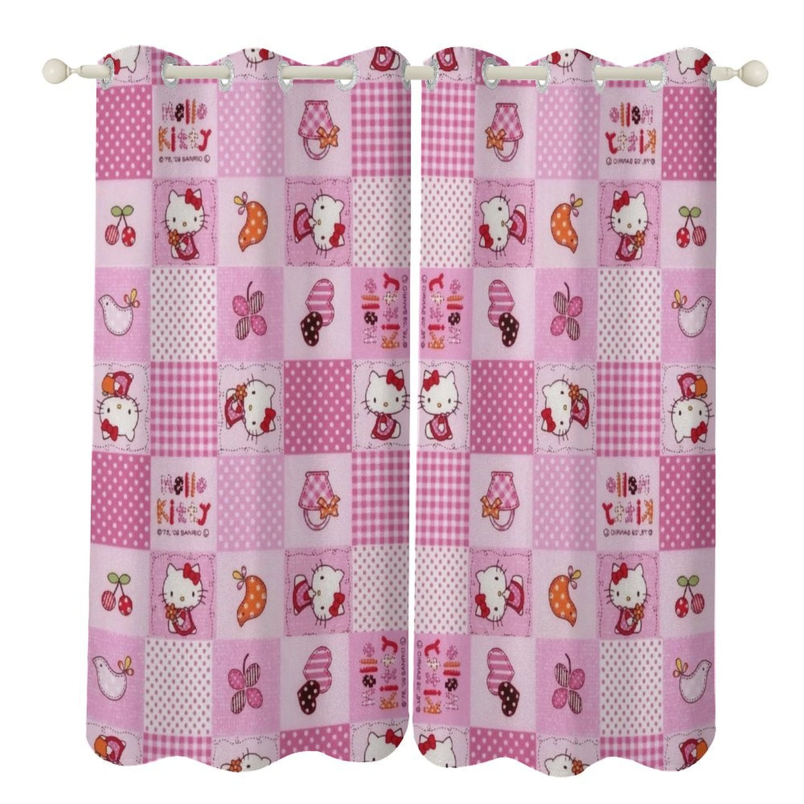 Hello Kitty Kids Curtains 52 X 84 Inch,Cartoon Blackout Curtains ...