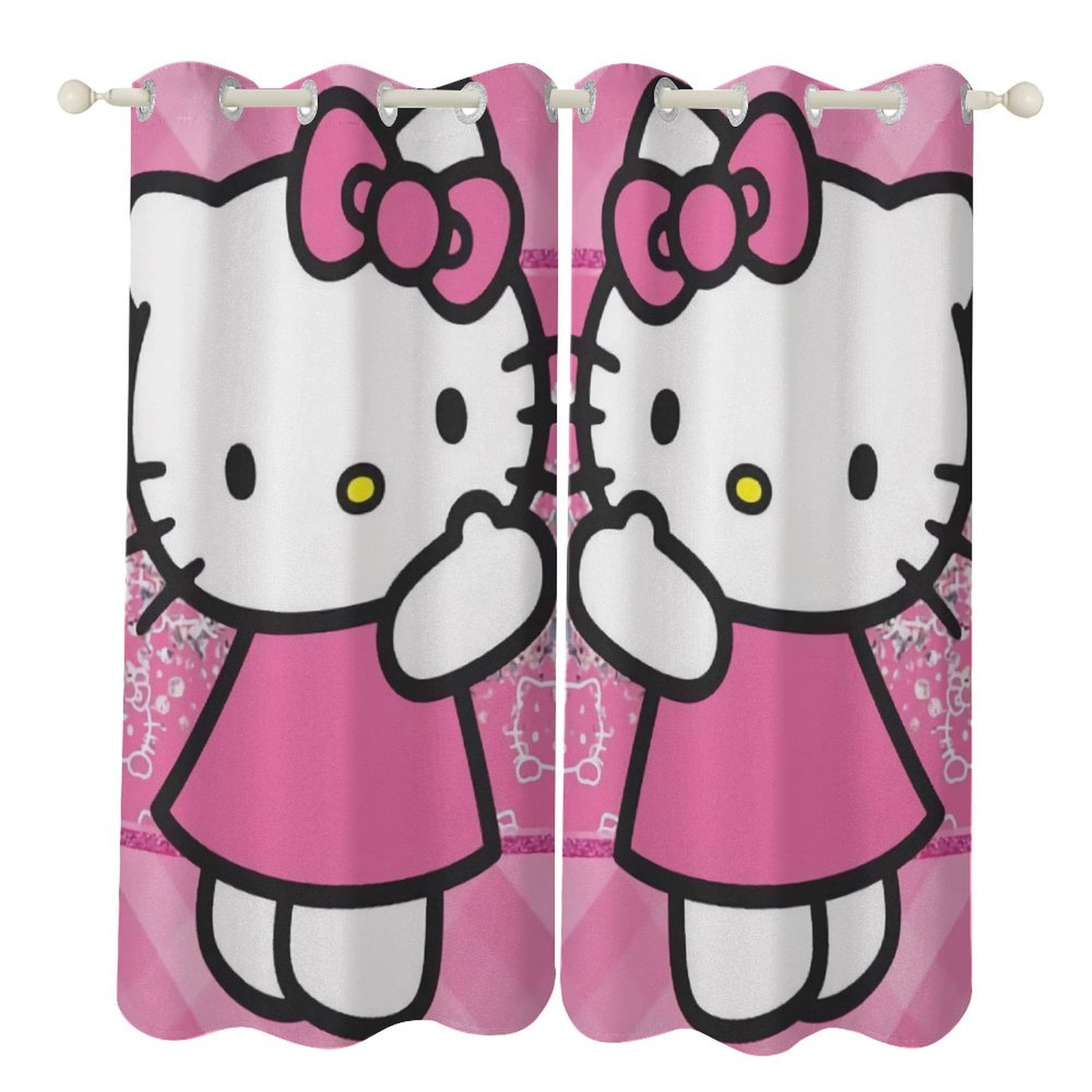 Hello Kitty Kids Curtains 52 X 84 Inch,Cartoon Blackout Curtains ...