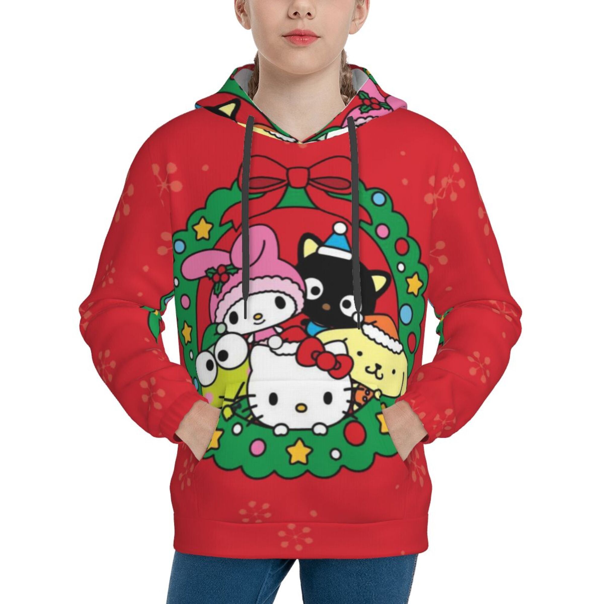 Hello Kitty Kids' Hoodie 3d Print Sweatshirt Soft Pullover Hooded With Big Pockets Fans Gifts ...