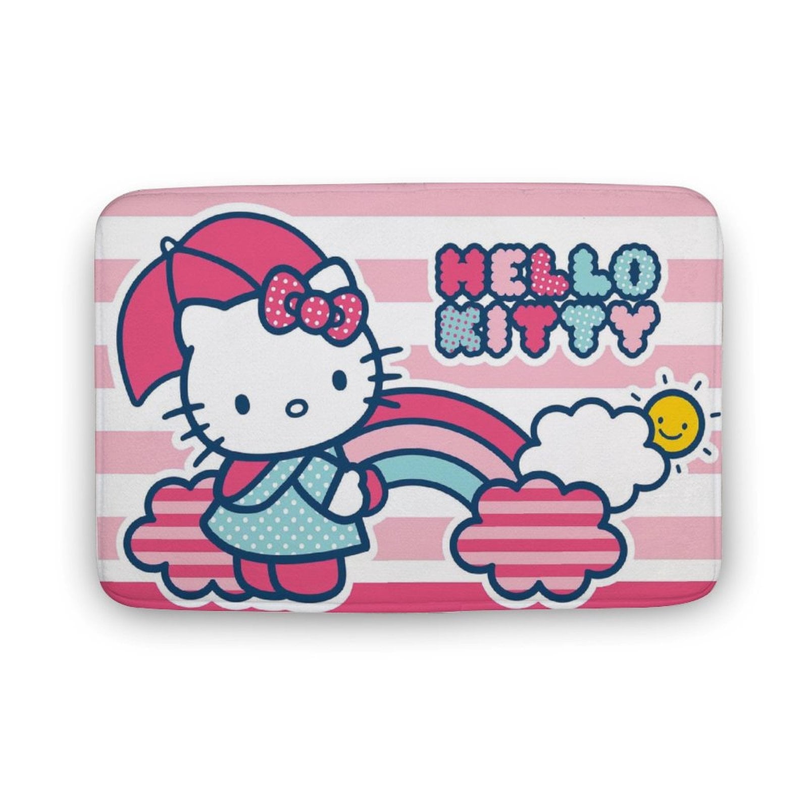 Hello Kitty Kids Room Non Slip Door Mat Boat Cloud Rainbow for Living ...