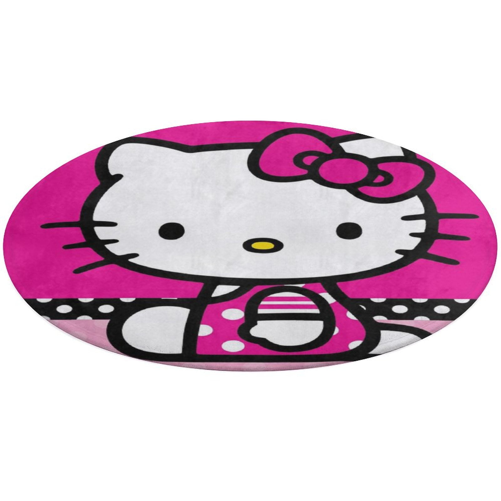 Hello Kitty Kids Room Non Slip Round Area Rugs Door Mat Cat for Living ...