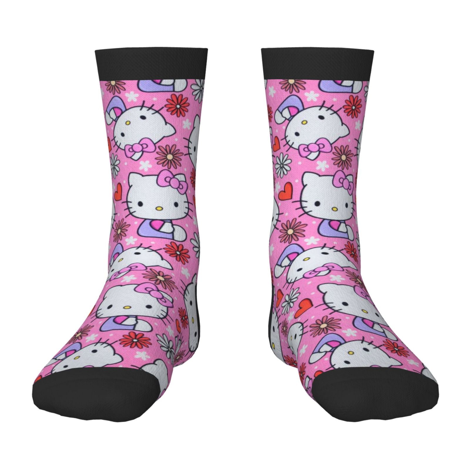 Hello Kitty Kids Socks 3D Printed Graphic Children's Calf Socks Cozy ...