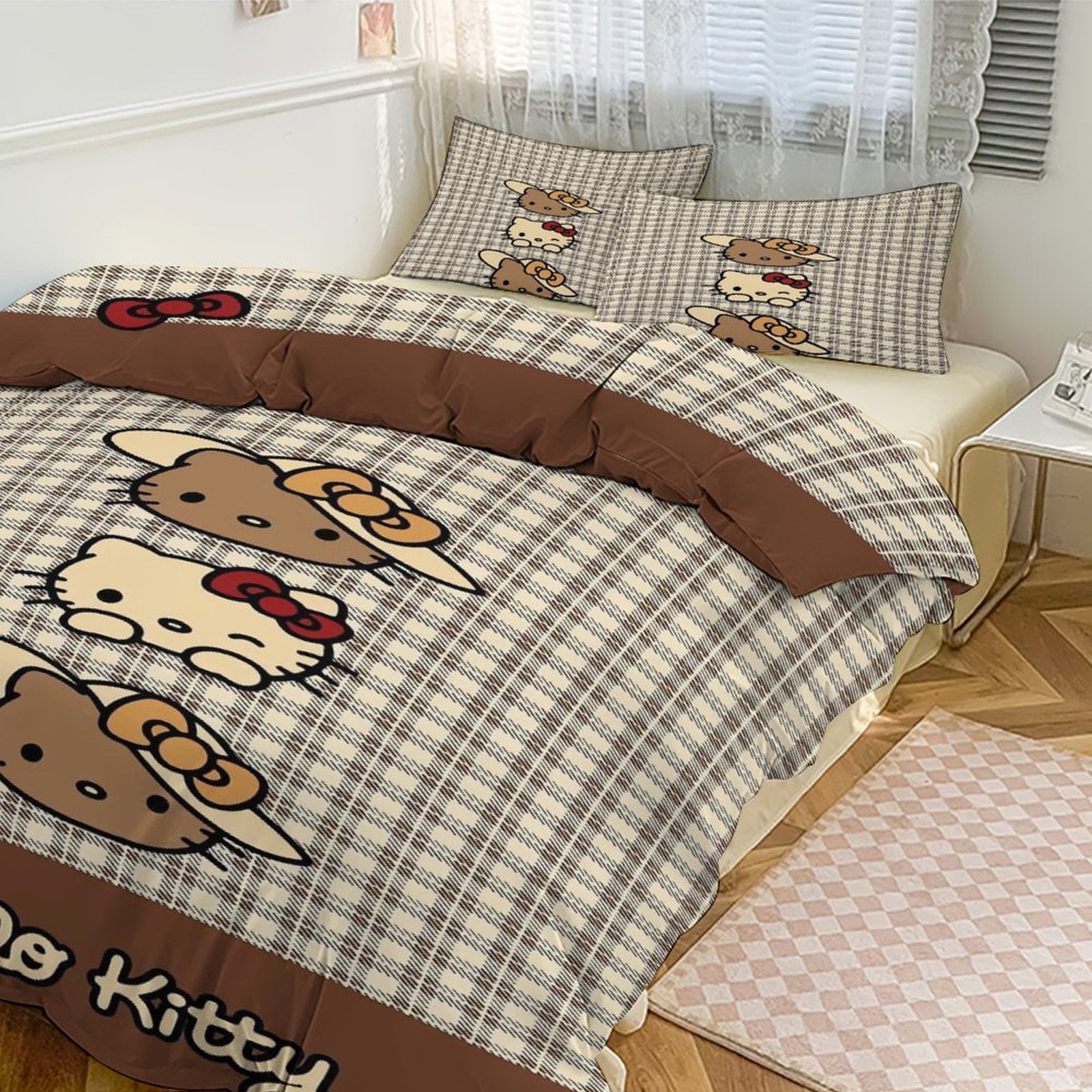 Hello Kitty Kids Twin Bed in a Bag, Comforter and Sheets,Cartoon ...