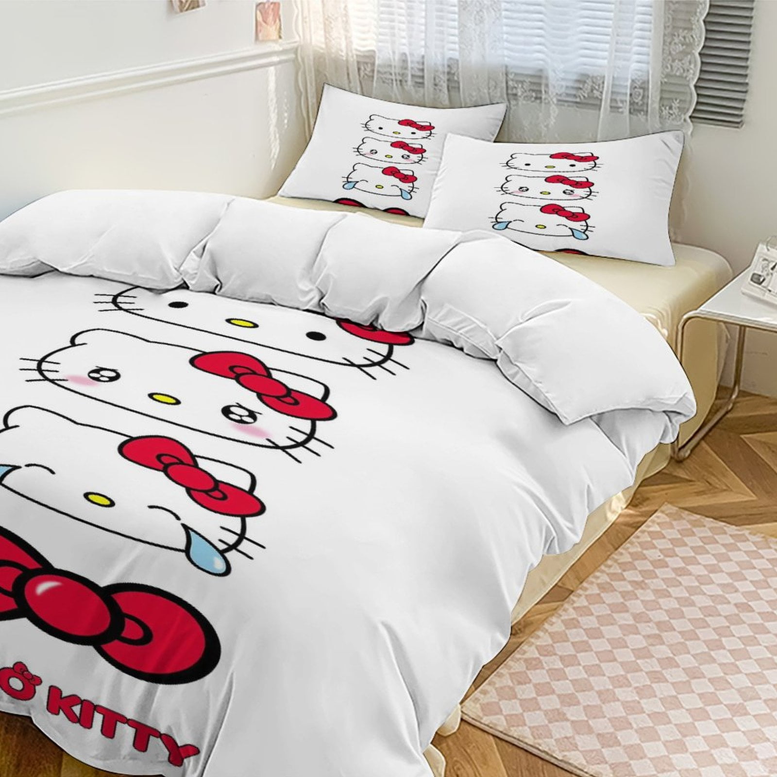 Hello Kitty Kids Twin Bed in a Bag, Comforter and Sheets,Cartoon ...