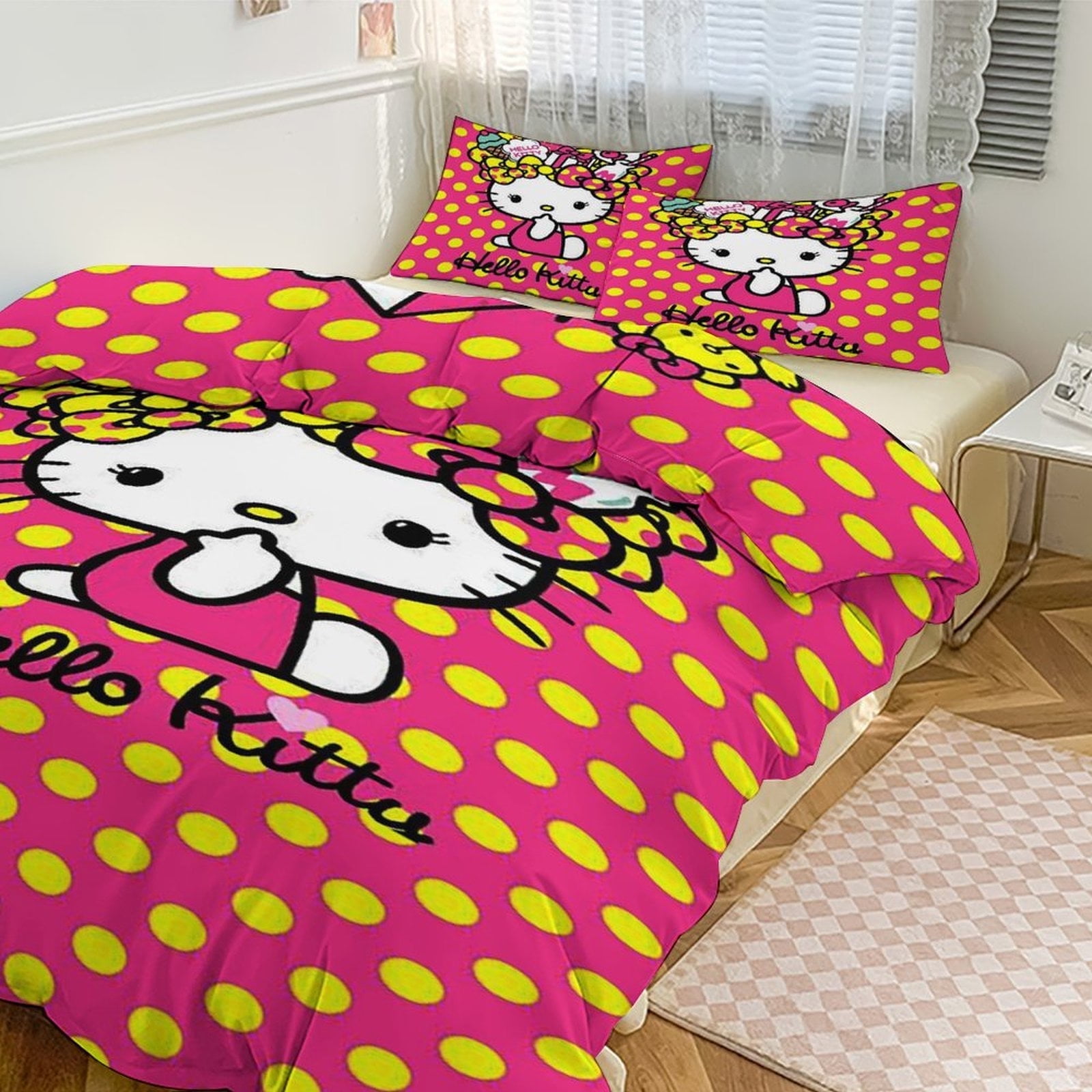 Hello Kitty Kids Bedding Set 3 Piece Set Cartoon Double-sided Printing Twin - Walmart.com