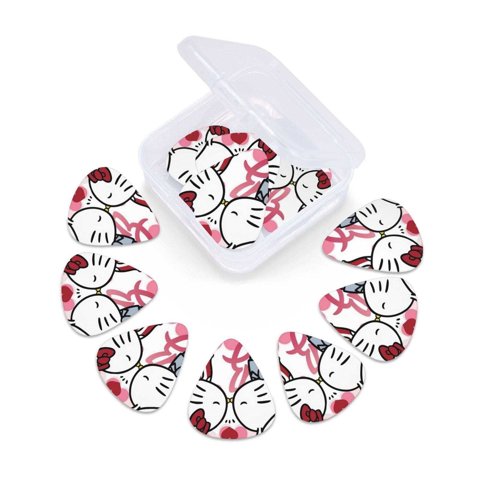 Hello Kitty Kiss 12 Piece Guitar Picks Set With Holder For Acoustic ...