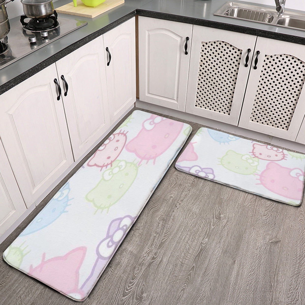 Hello Kitty Kitchen Rugs and Mats Anime Kitchen Decor Anti Fatigue ...