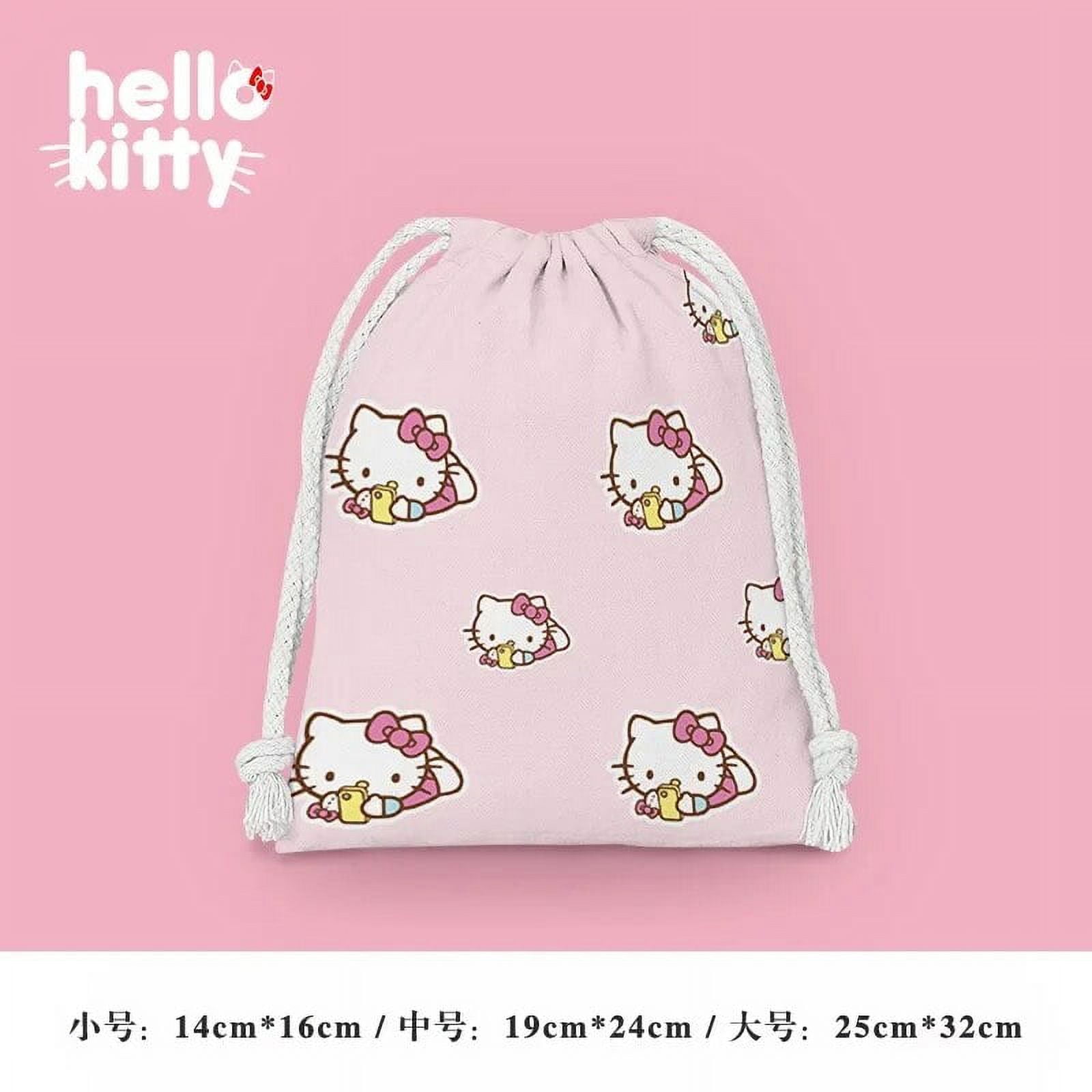 Hello Kitty Kulomi Melody Cartoon Drawstring Bag Sanrio Original Anime ...