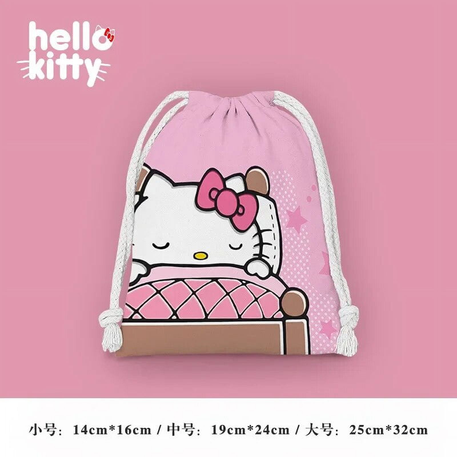 Hello Kitty Kulomi Melody Cartoon Drawstring Bag Sanrio Original Anime ...