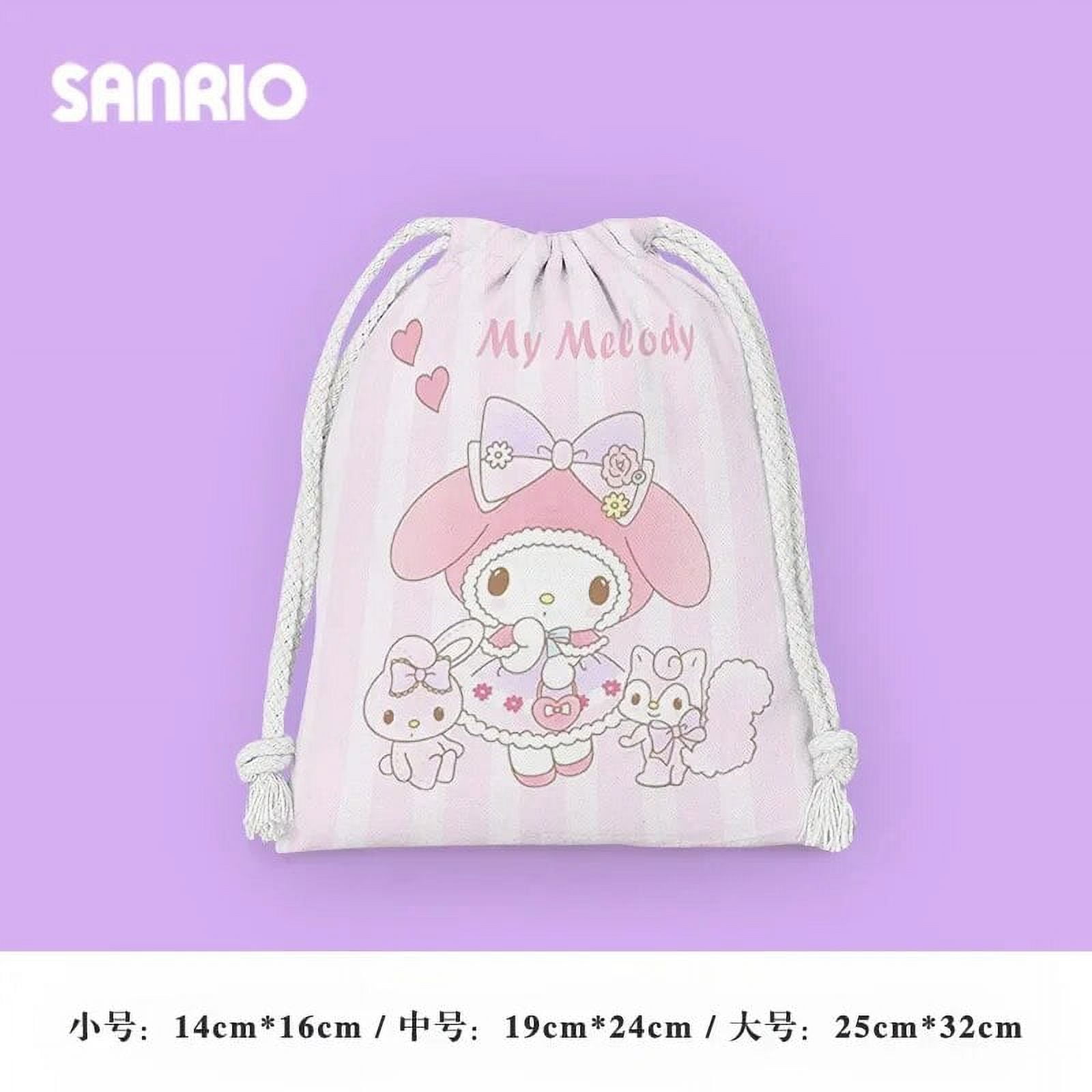 Hello Kitty Kulomi Melody Cartoon Drawstring Bag Sanrio Original Anime ...