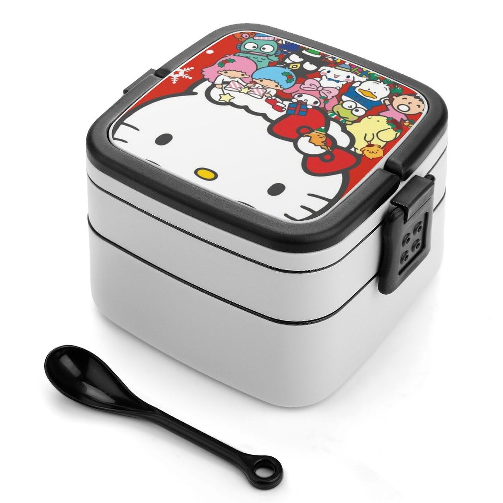 Hello-Kitty Kuromi Melody Cinnamoroll Lunch Boxes 1000 ML Double Layer Bento Box with Utensils ...