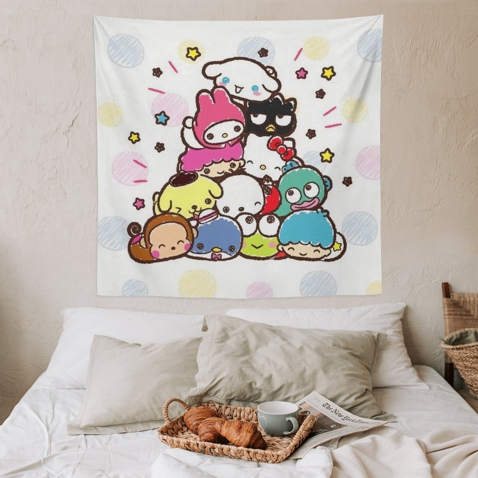 Hello-Kitty Kuromi Melody Cinnamoroll Tapestry,Wall Tapestry,Tapestries ...