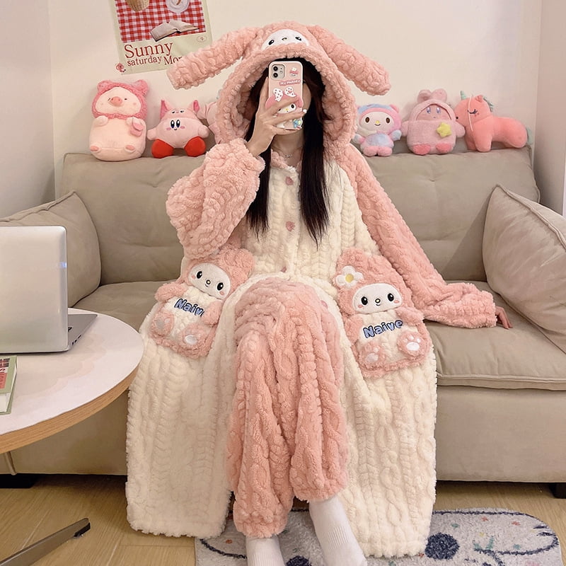 Hello Kitty Kuromi My Melody Pochacco Winter Coral Fleece Flannel ...
