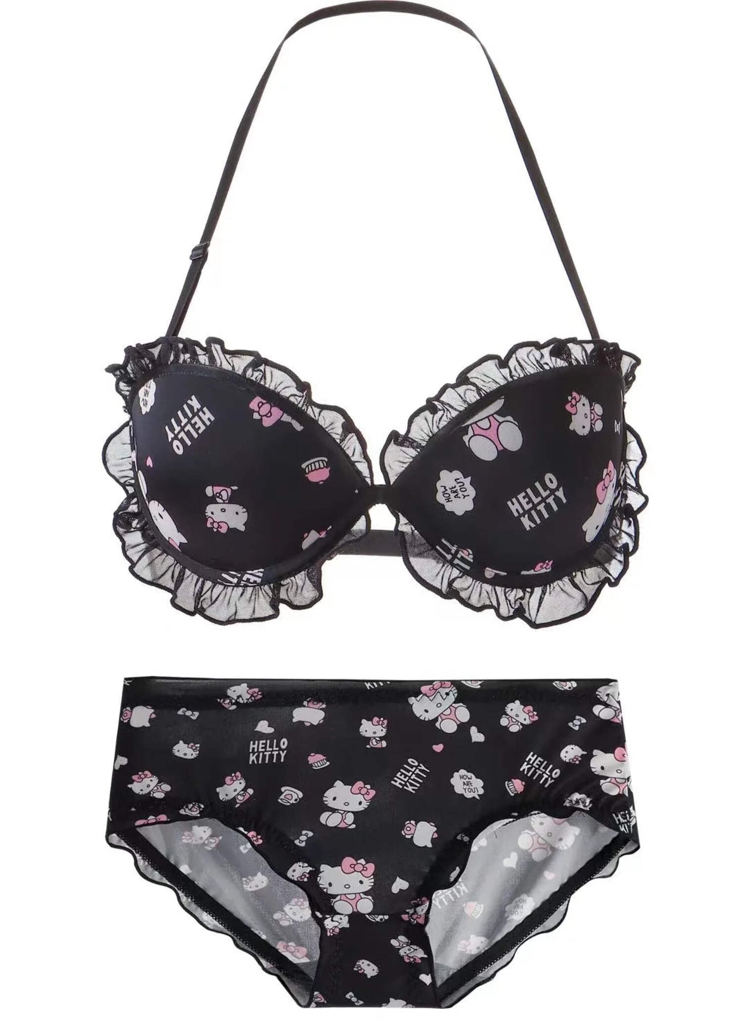 Hello Kitty Lace Bowknot Lingerie Set - Walmart.com