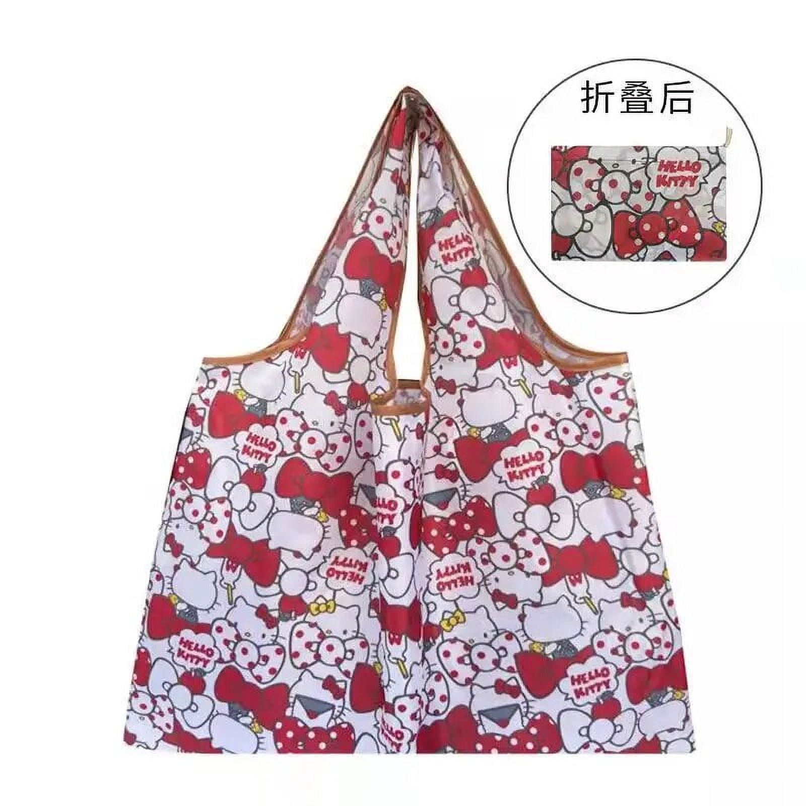 Hello Kitty Large Folding Shopping Bag Polyester Eco Bag Cartoon ...