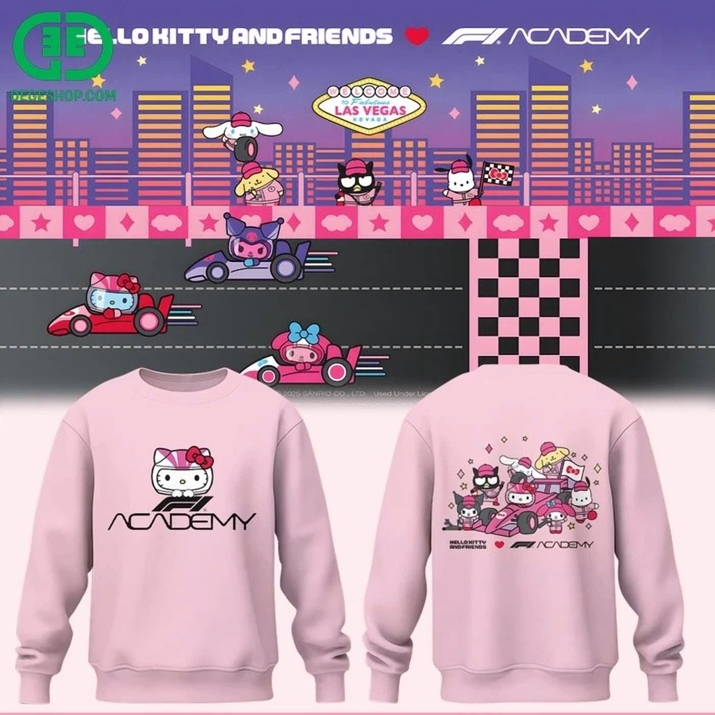 Hello Kitty Las Vegas Grand Prix 2025 Unisex Allsize Sweater - Walmart.com