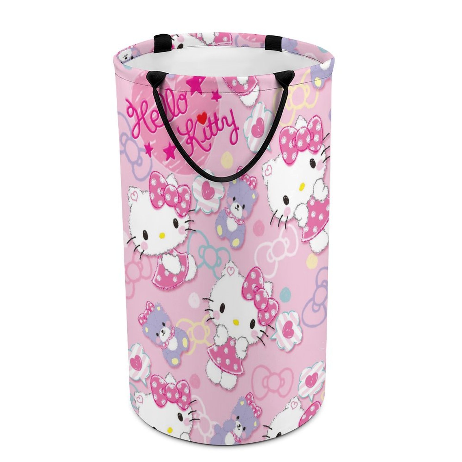 Hello Kitty Laundry Basket Hamper Holder Portable 86L Tall Collapsible ...