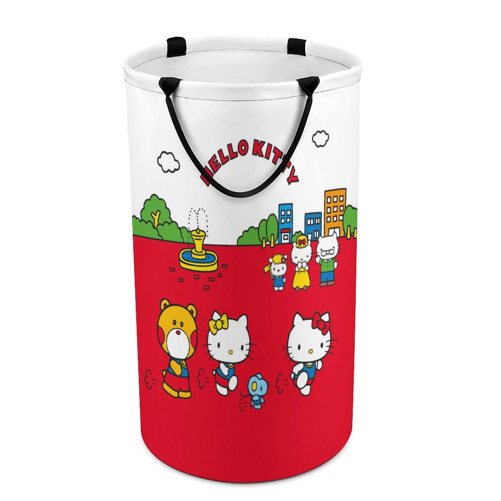 Hello Kitty Laundry Basket Hamper Holder Portable 86L Tall Collapsible ...