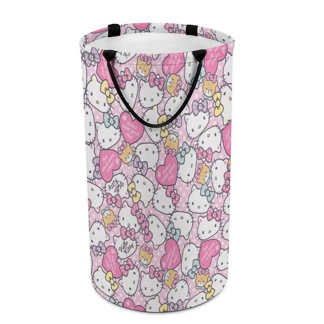 Hello Kitty Laundry Basket Hamper Holder Portable 86L Tall Collapsible ...