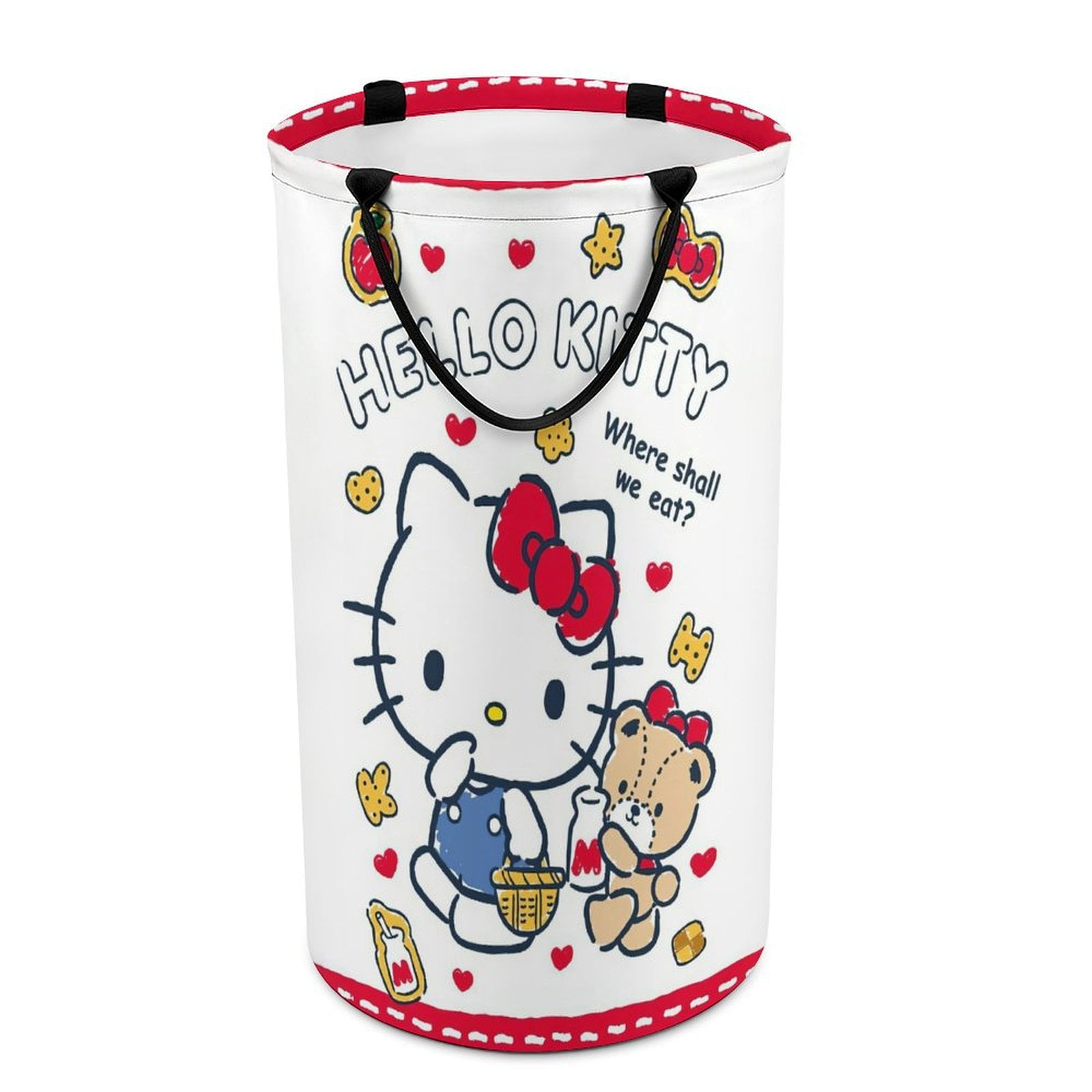 Hello Kitty Laundry Basket Hamper Holder Portable 86L Tall Collapsible ...