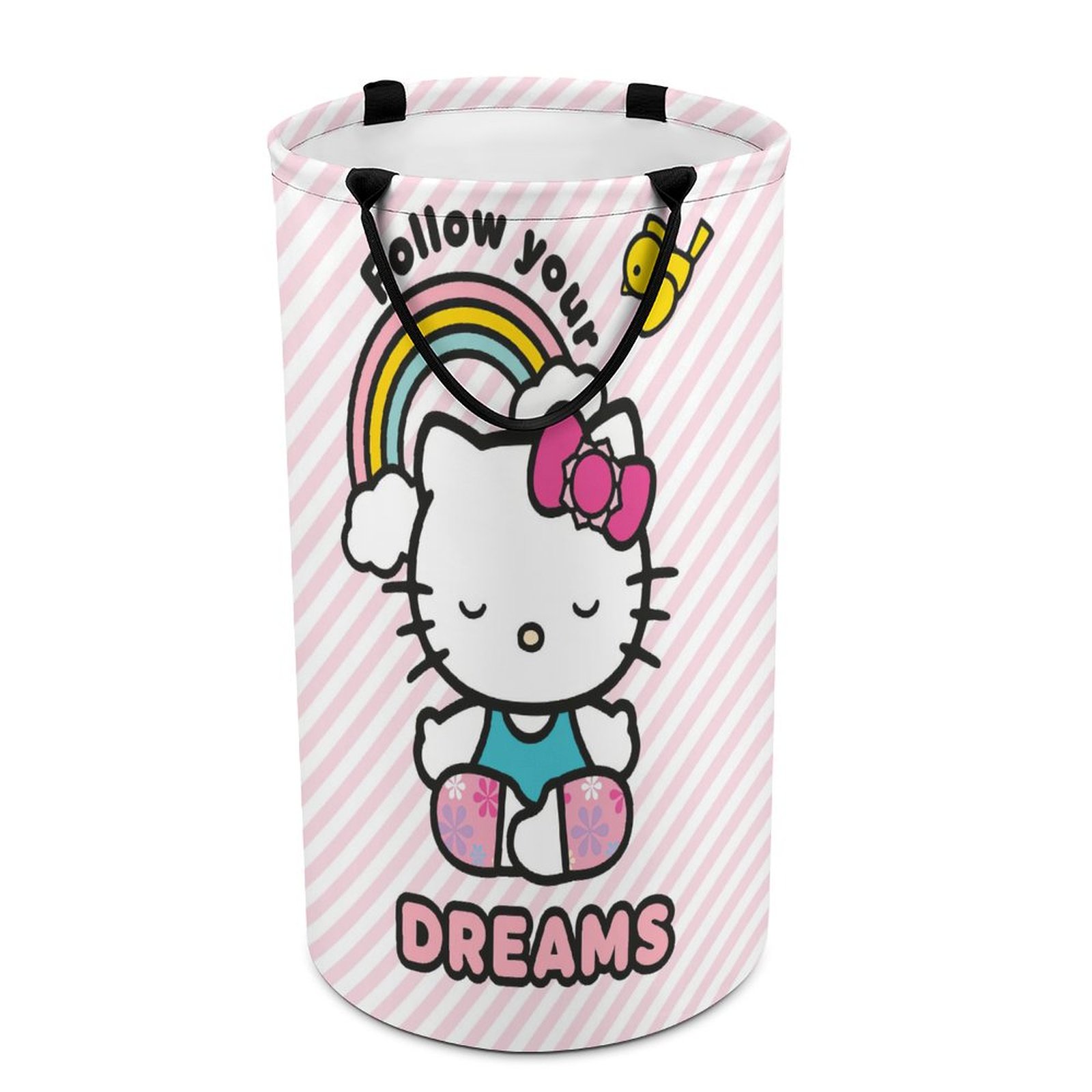 Hello Kitty Laundry Basket Hamper Holder Portable 86L Tall Collapsible ...