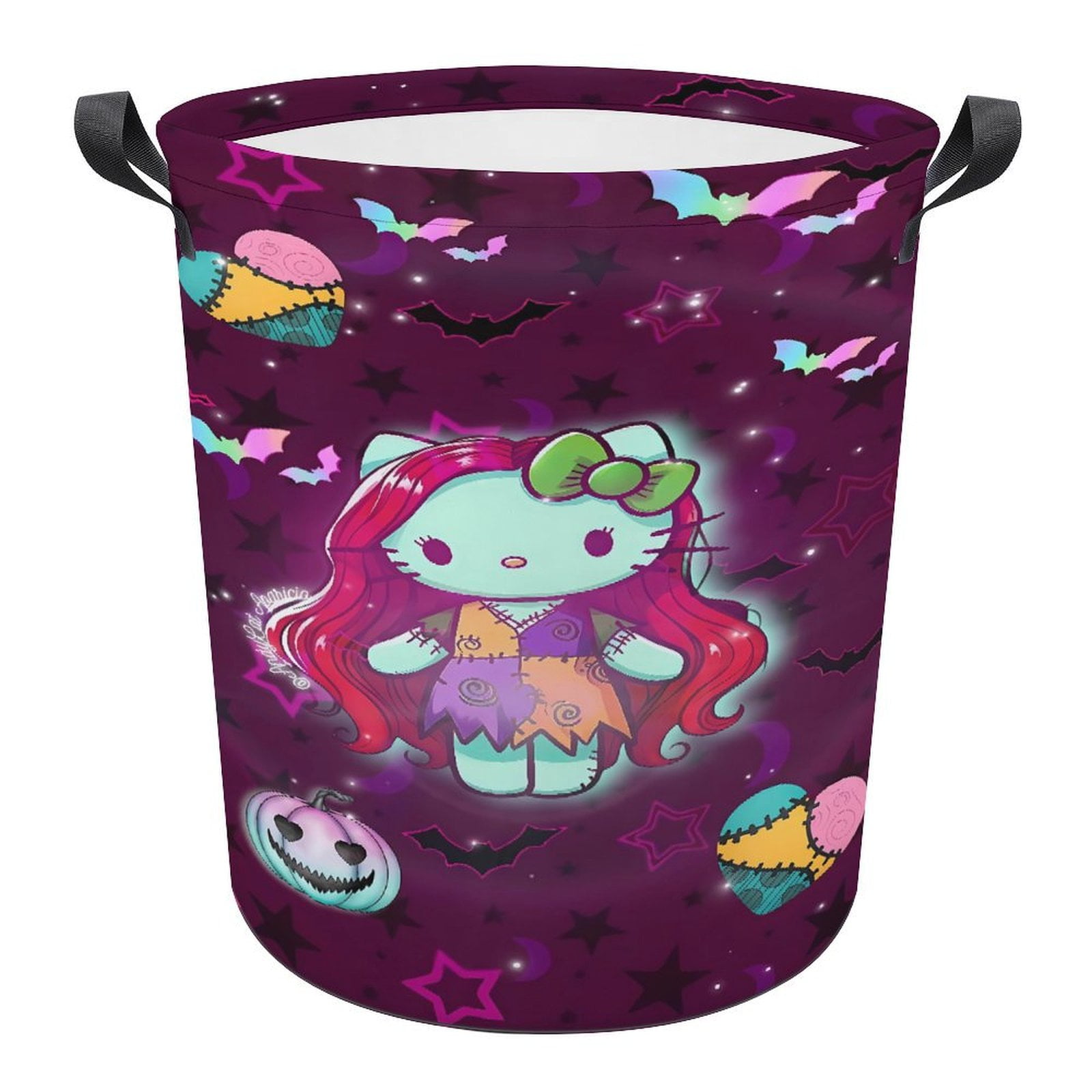 Hello-Kitty Laundry Hamper, Round Collapsible Hamper Laundry Basket ...