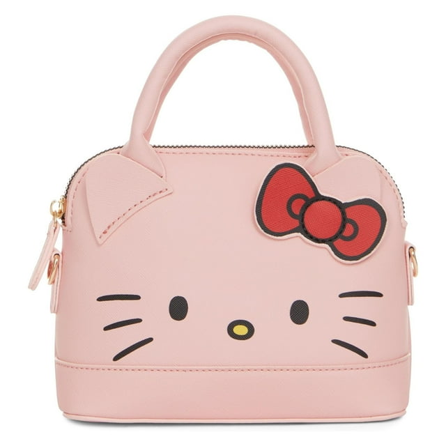 Hello Kitty Faux PU Leather Crossbody Handbag, Pink Purse for Adults ...