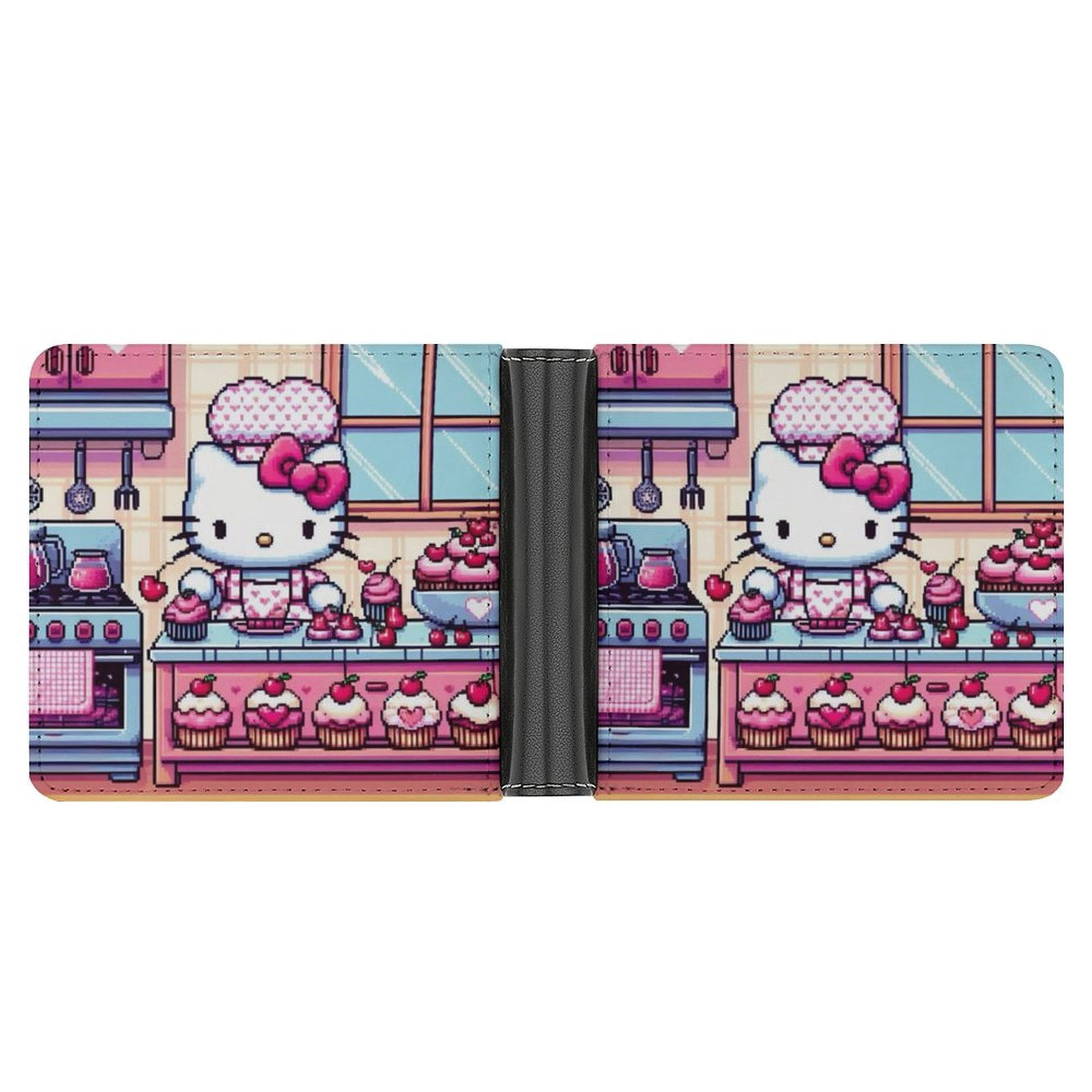 Hello Kitty Leather Wallet Cartoon Everyday Card Holder Pocket Wallet ...