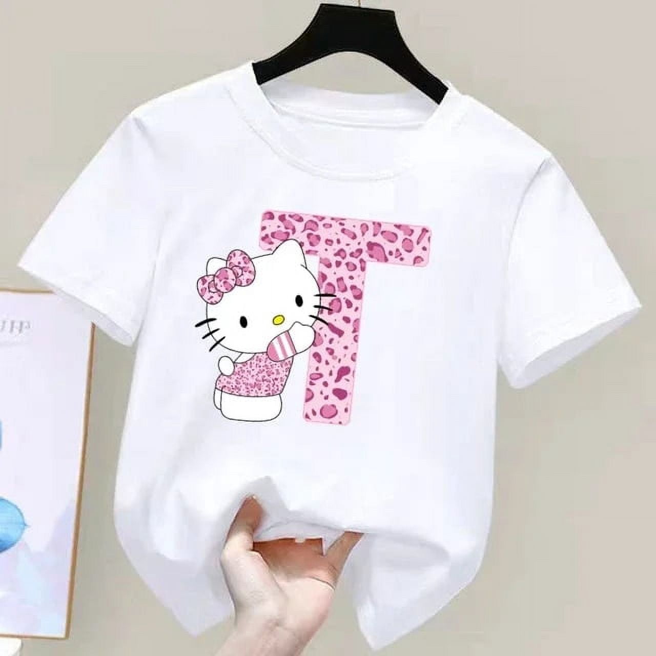 Hello Kitty Letter A-Z Children‘s Cotton Short-sleeved Top Sanrio ...