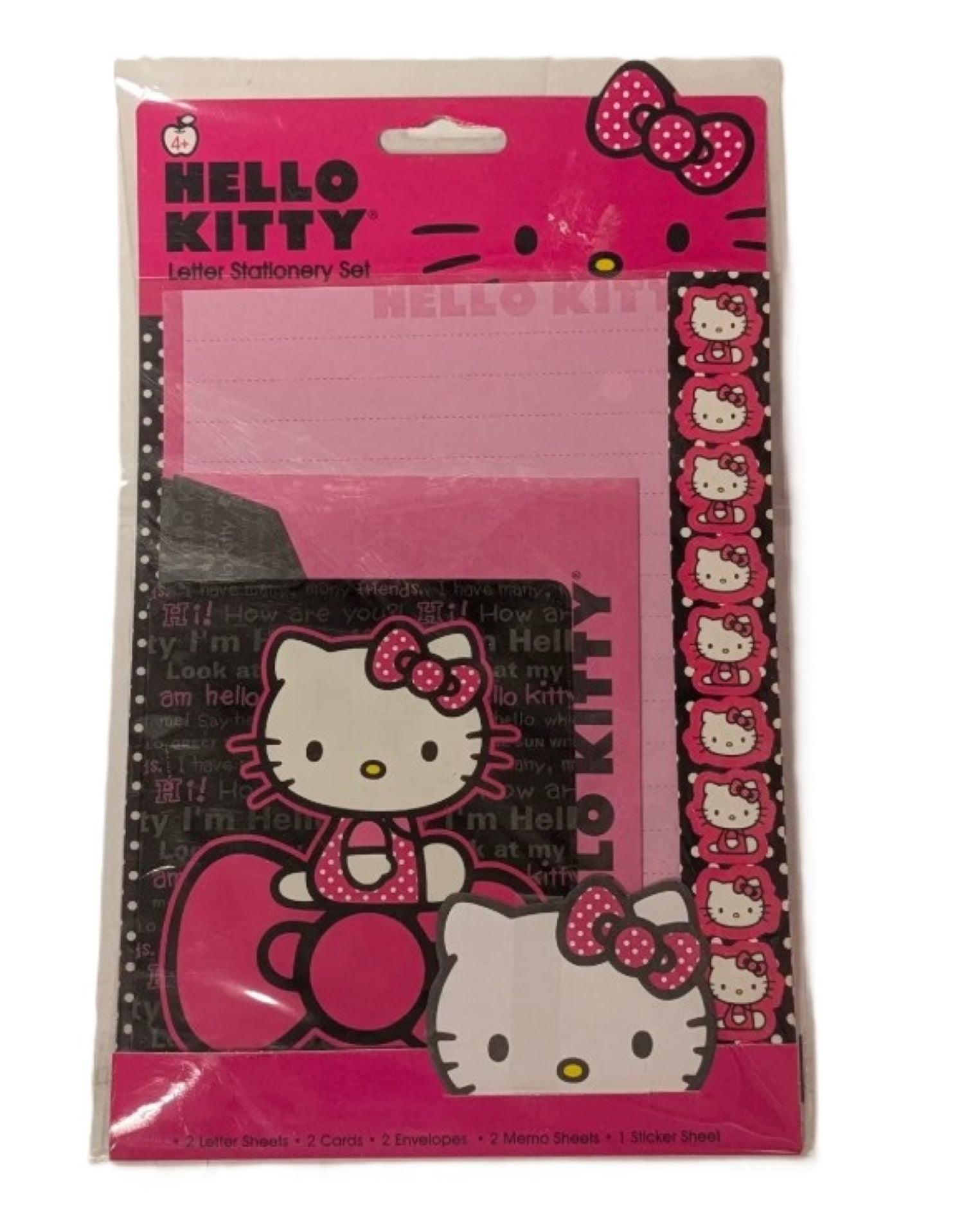 Hello Kitty Letter Stationery Set with Cards, Memo Sheets, Envelopes ...