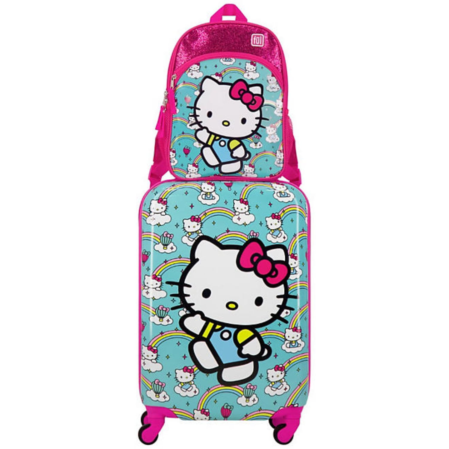 Hello Kitty Licensed Character Backpack and Carry-On 2pc Set - Sturdy ...