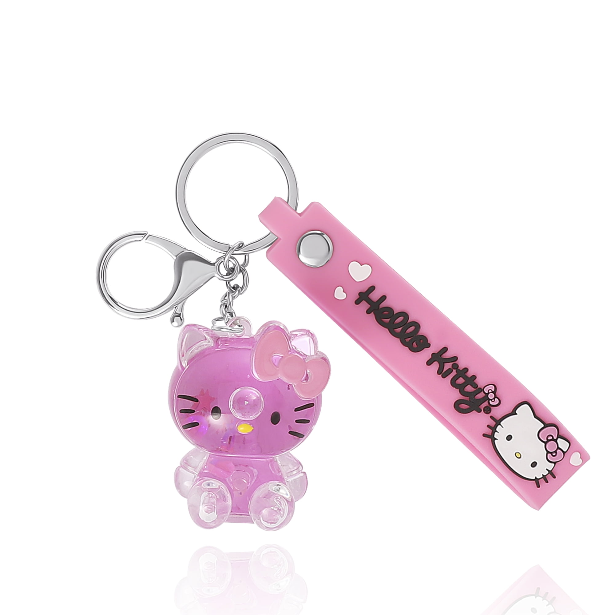 Hello Kitty Keychain Acrylic Liquid Molded Full Body, Cute Bag Charm ...