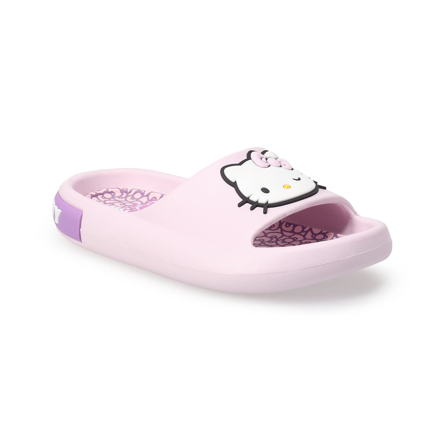 Hello Kitty Little Kids Girls' Lavender Comfort Slides Color: Pink ...