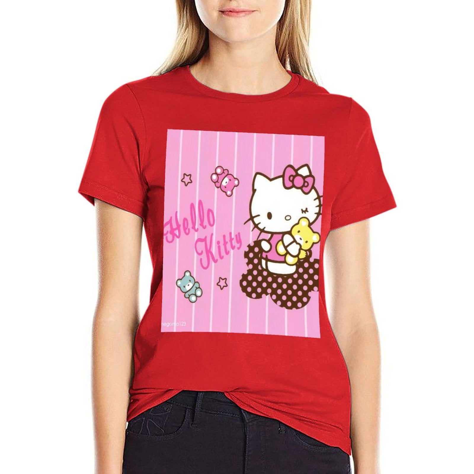 Hello Kitty Little bear star Tee Shirt T-Shirt - Walmart.com
