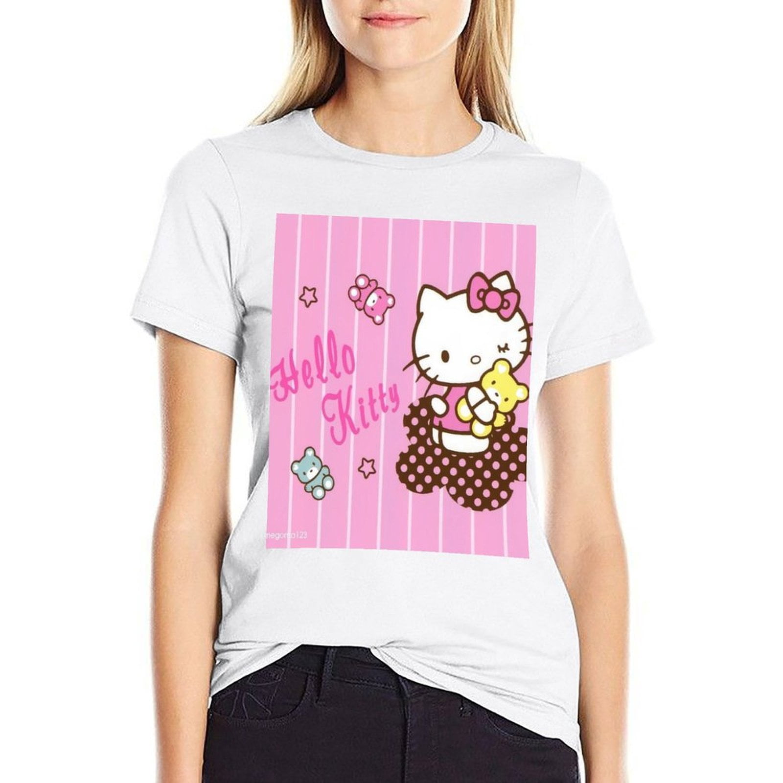 Hello Kitty Little bear star Tee Shirt T-Shirt - Walmart.com