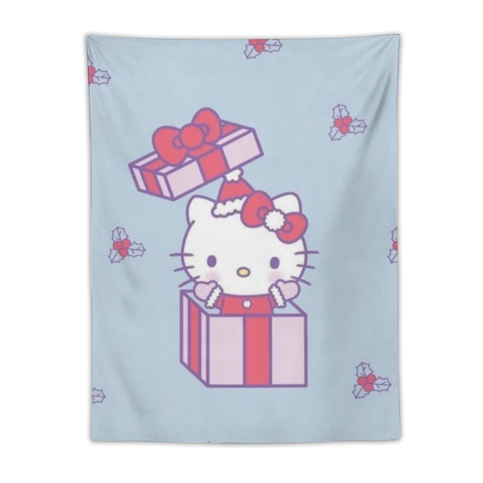 Hello Kitty Lock Edge Tapestry Room Decoration Cute For Christmas ...