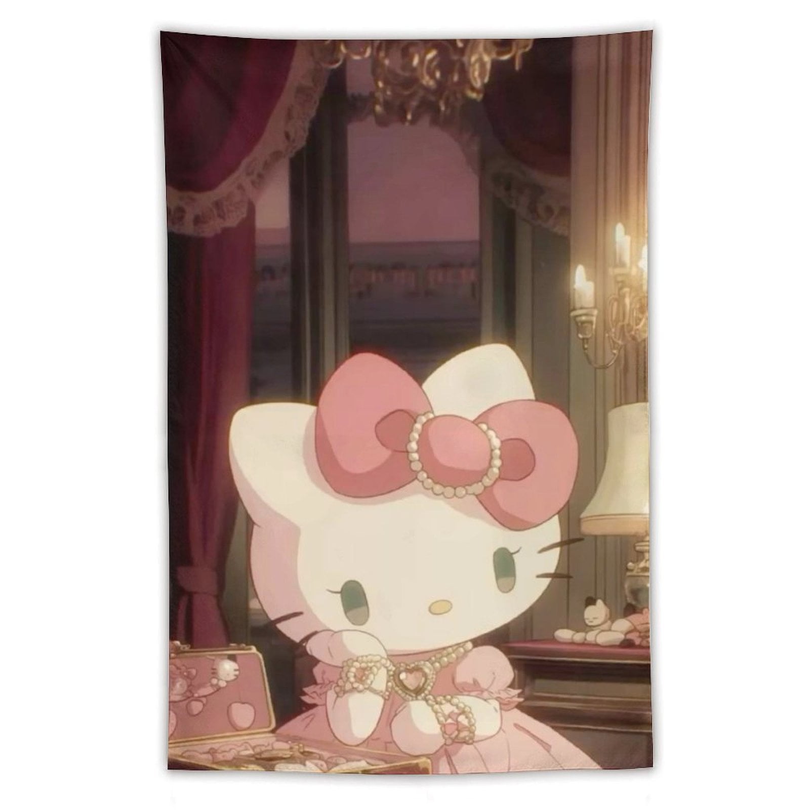 Hello Kitty Lock Edge Tapestry Room Decoration Cute For Girls - Walmart.com