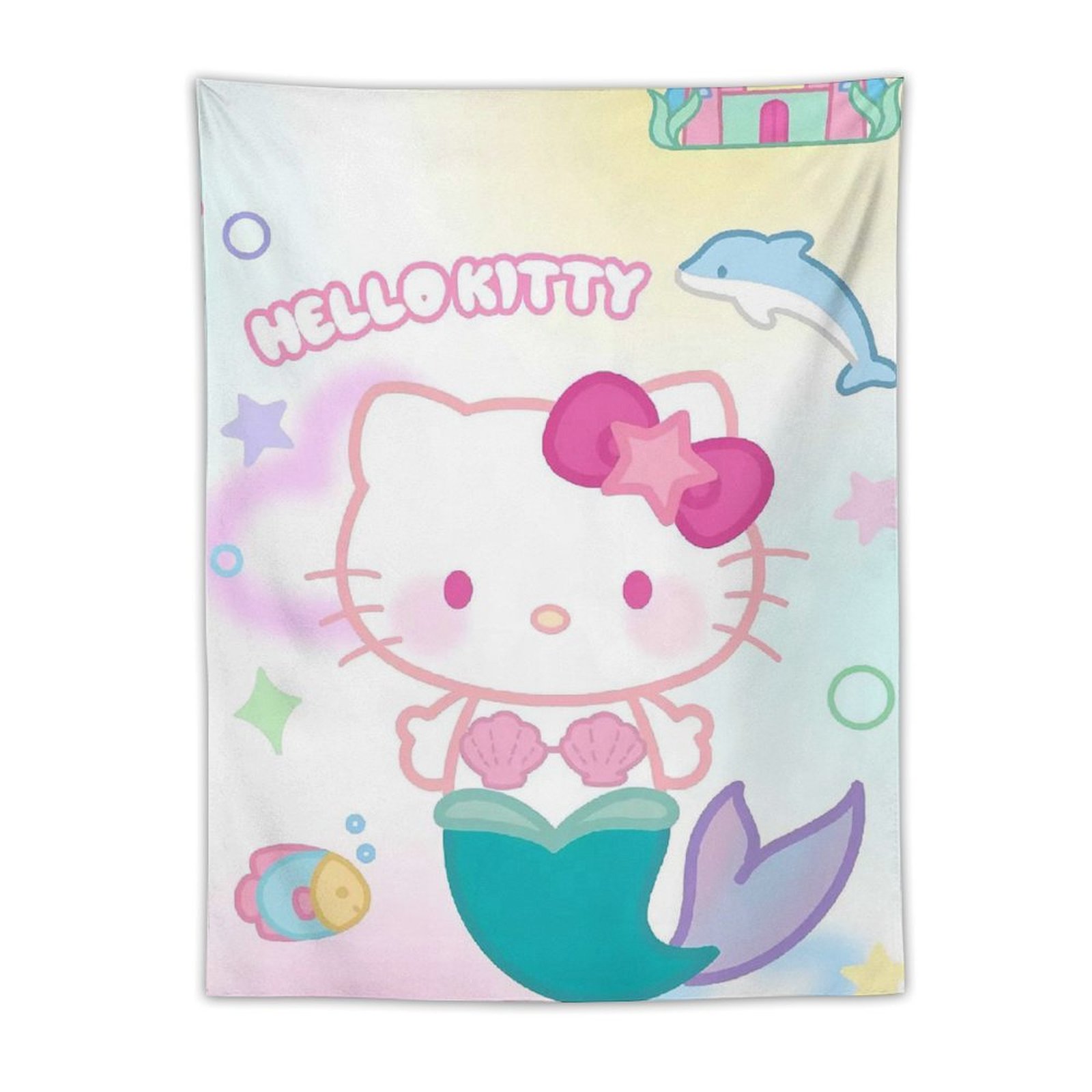 Hello Kitty Lock Edge Tapestry Room Decoration Cute For Girls - Walmart.com