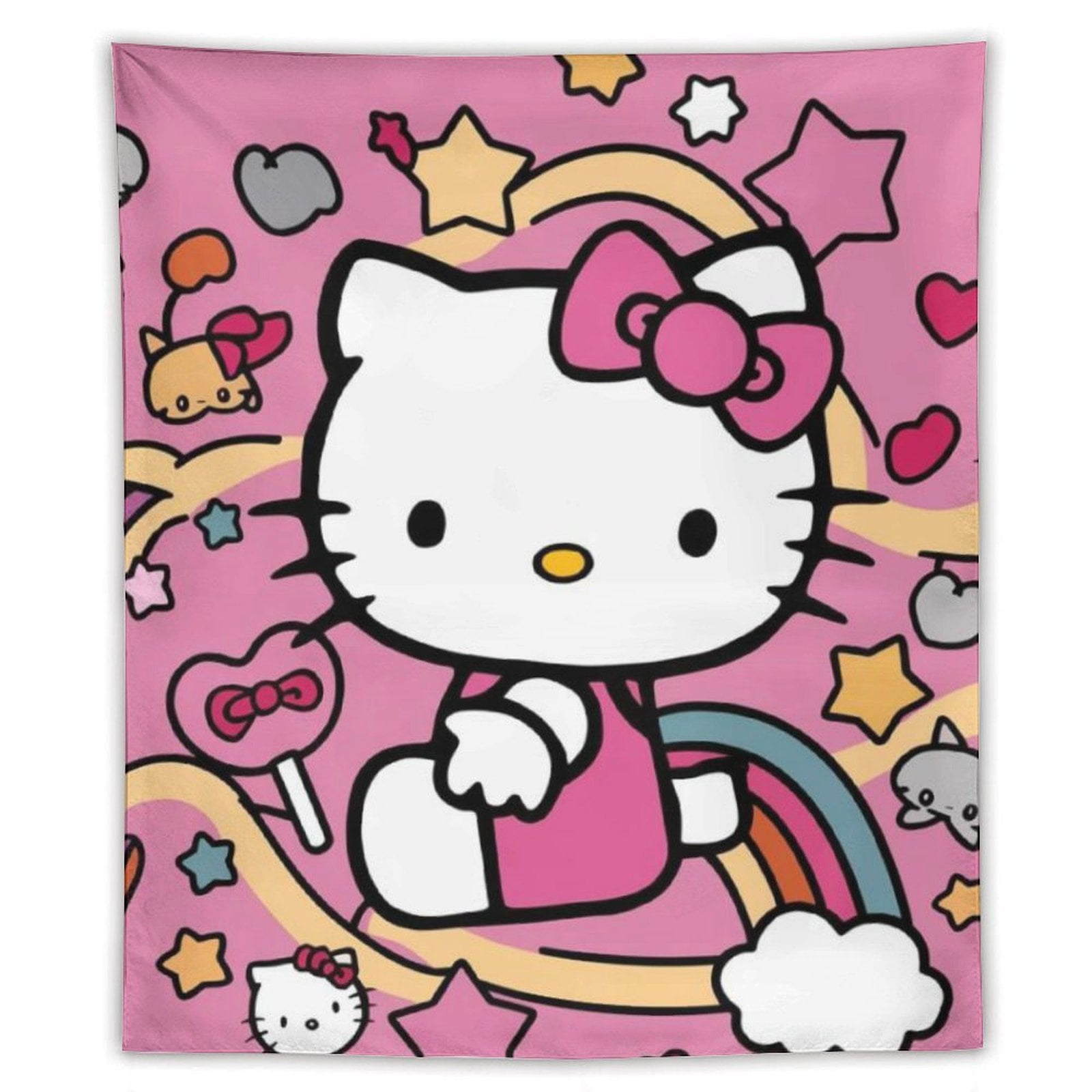 Hello Kitty Lock Edge Tapestry Room Decoration Cute For Girls - Walmart.com