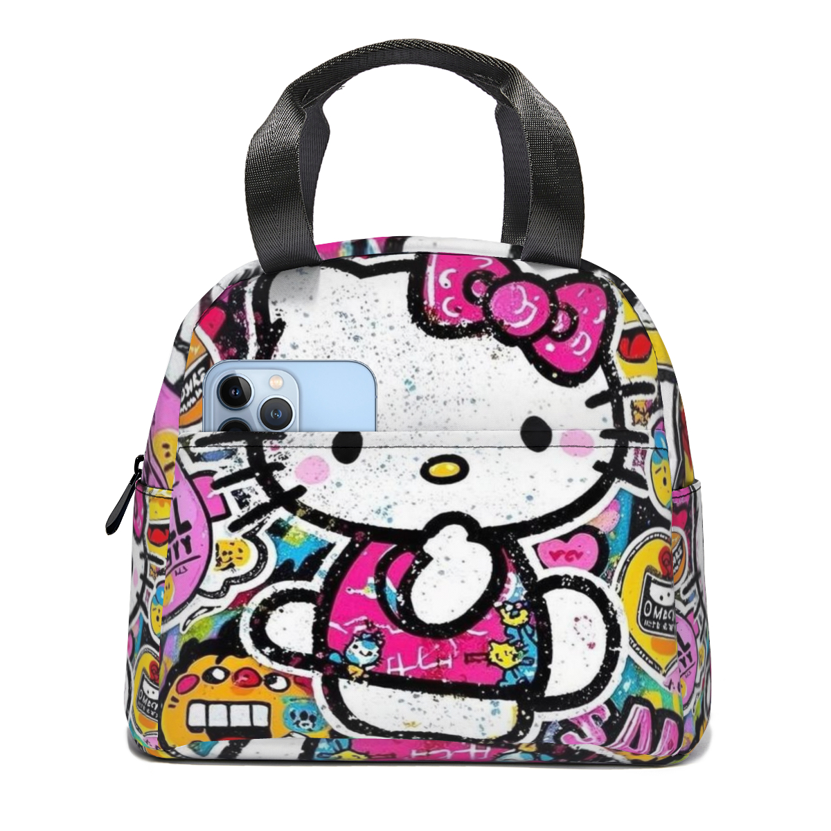 Hello×Kitty Lunch Bag Cartoon Portable Insulated Lunch Box Reusable ...