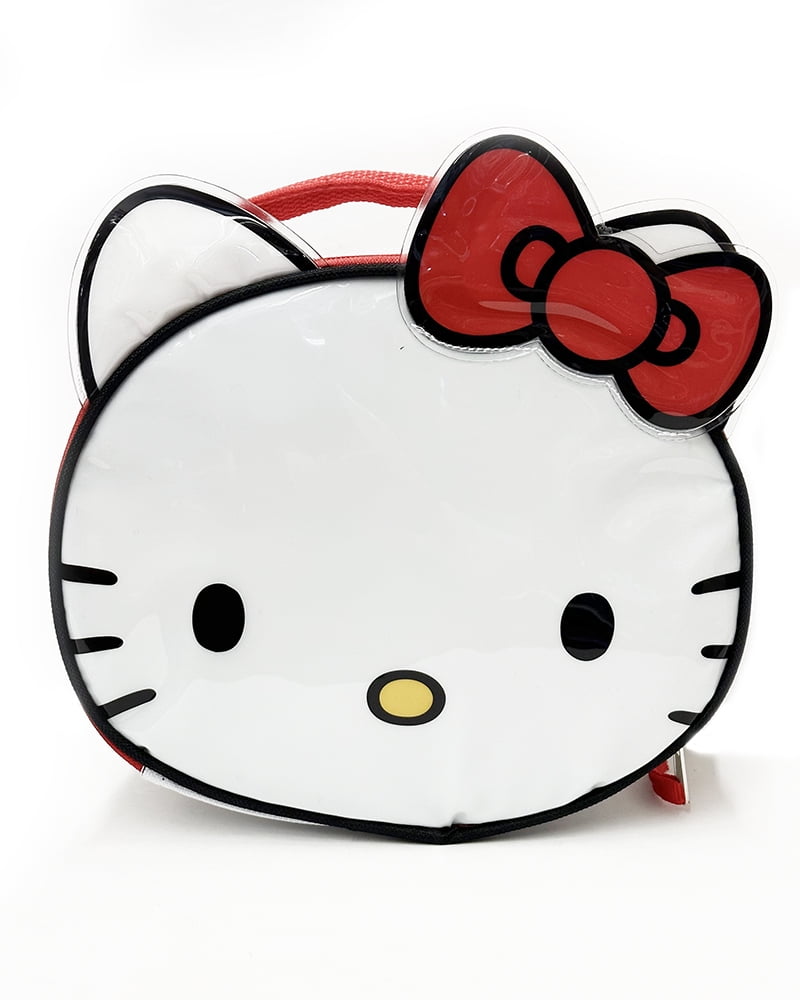 Hello Kitty Lunch Bag Insulated Girls White Sanrio Character Face Lunch Box
