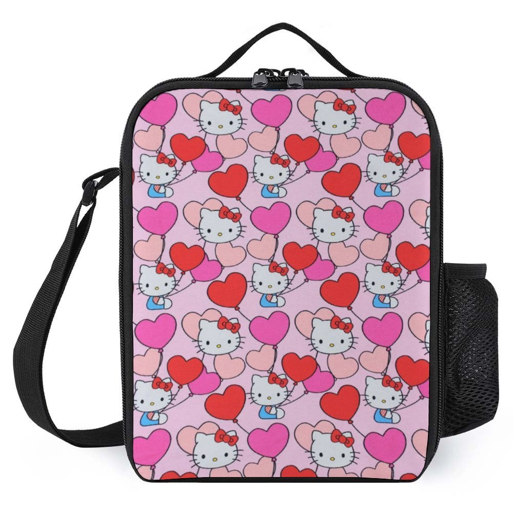 Hello Kitty Lunch Bags Shoulder Bag Reusable Lunch-Box Portable ...